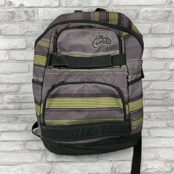 Skullcandy | Bags | Skullcandy Inkd Backpack Green Gray Black Striped ...
